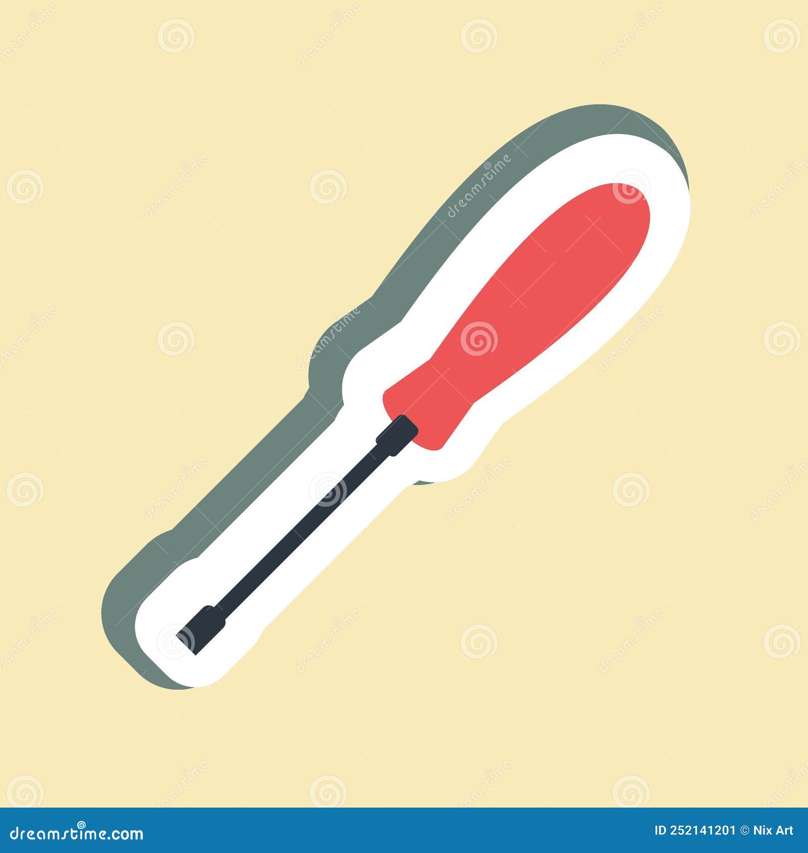 Sticker Driver - Simple Illustration,Editable Stroke Stock Illustration ...