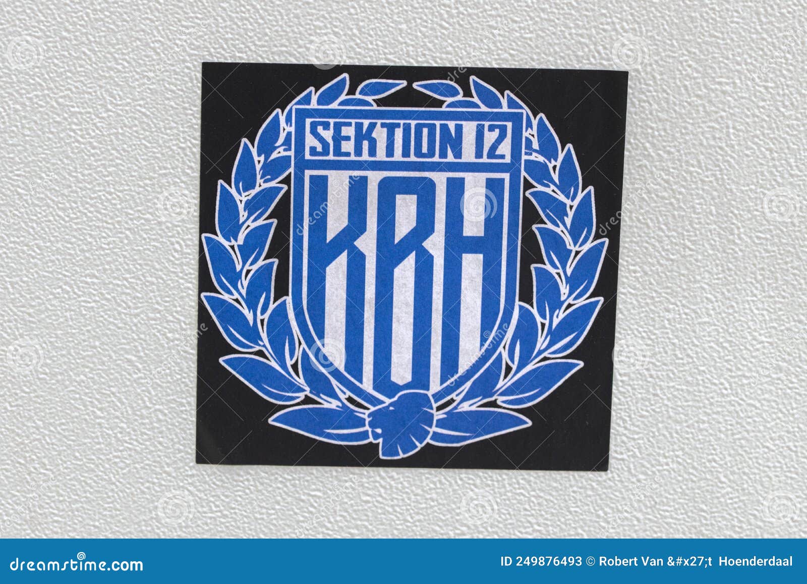 Sticker Sektion 12 KRH at Amsterdam the Netherlands 14-3-2022 Editorial ...