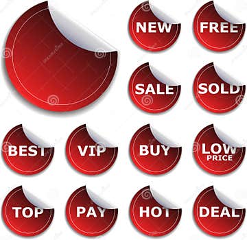 Sticker Set stock vector. Illustration of customer, internet - 11497809