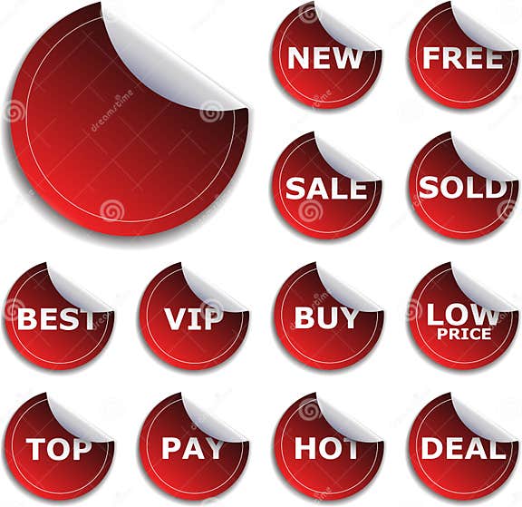 Sticker Set stock vector. Illustration of customer, internet - 11497809