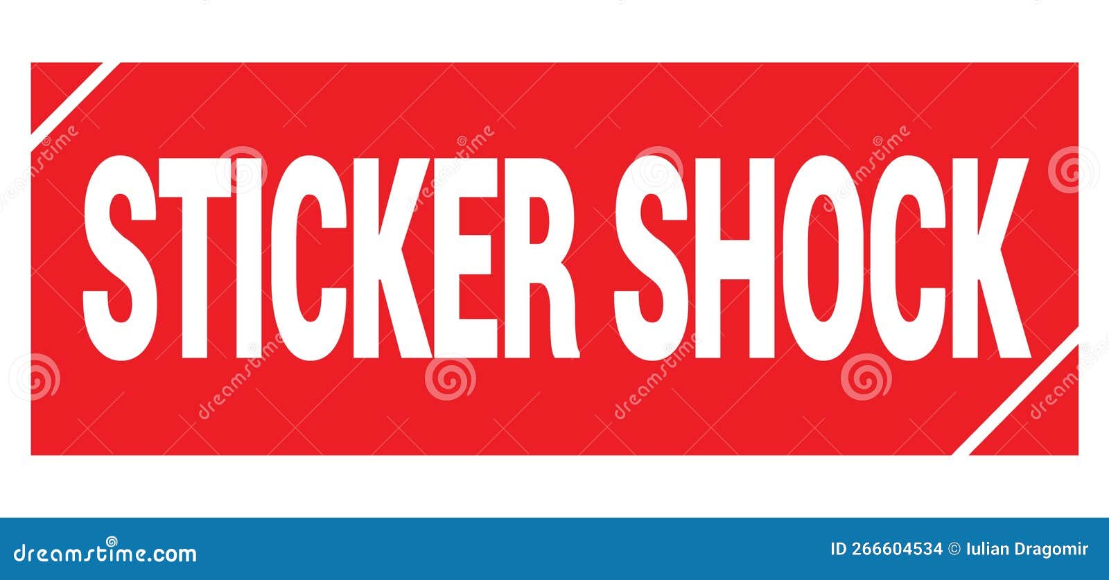 STICKER SHOCK Text Written on Red Stamp Sign Stock Illustration ...