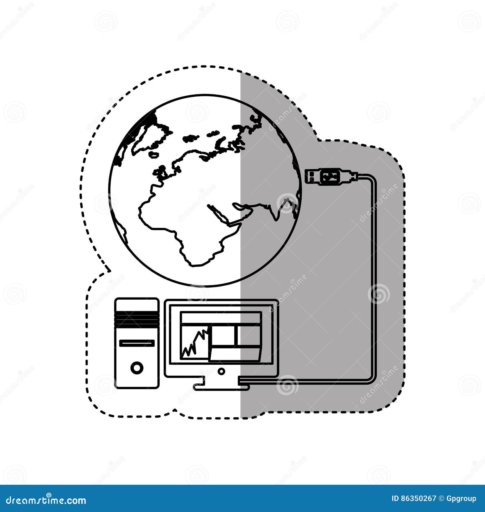 Silhouette Database And Table Formatting Icons Vector Illustration ...
