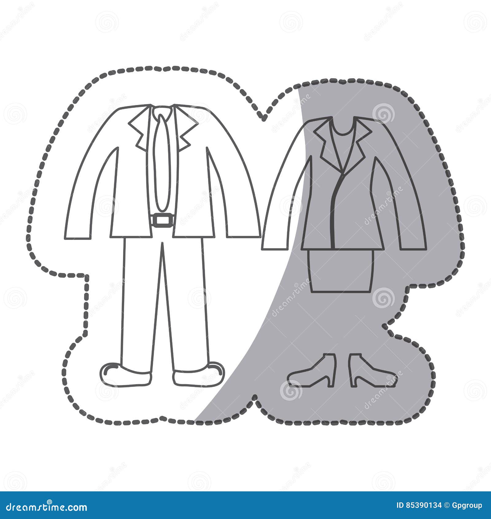 Sticker Silhouette Folders Organized In Hierarchy Vector Illustration ...