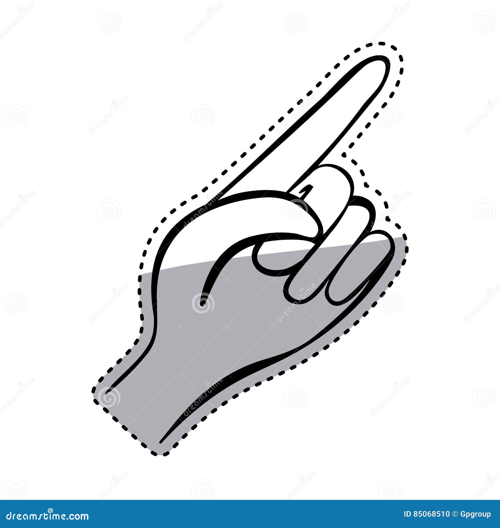 Hand Point Silhouette