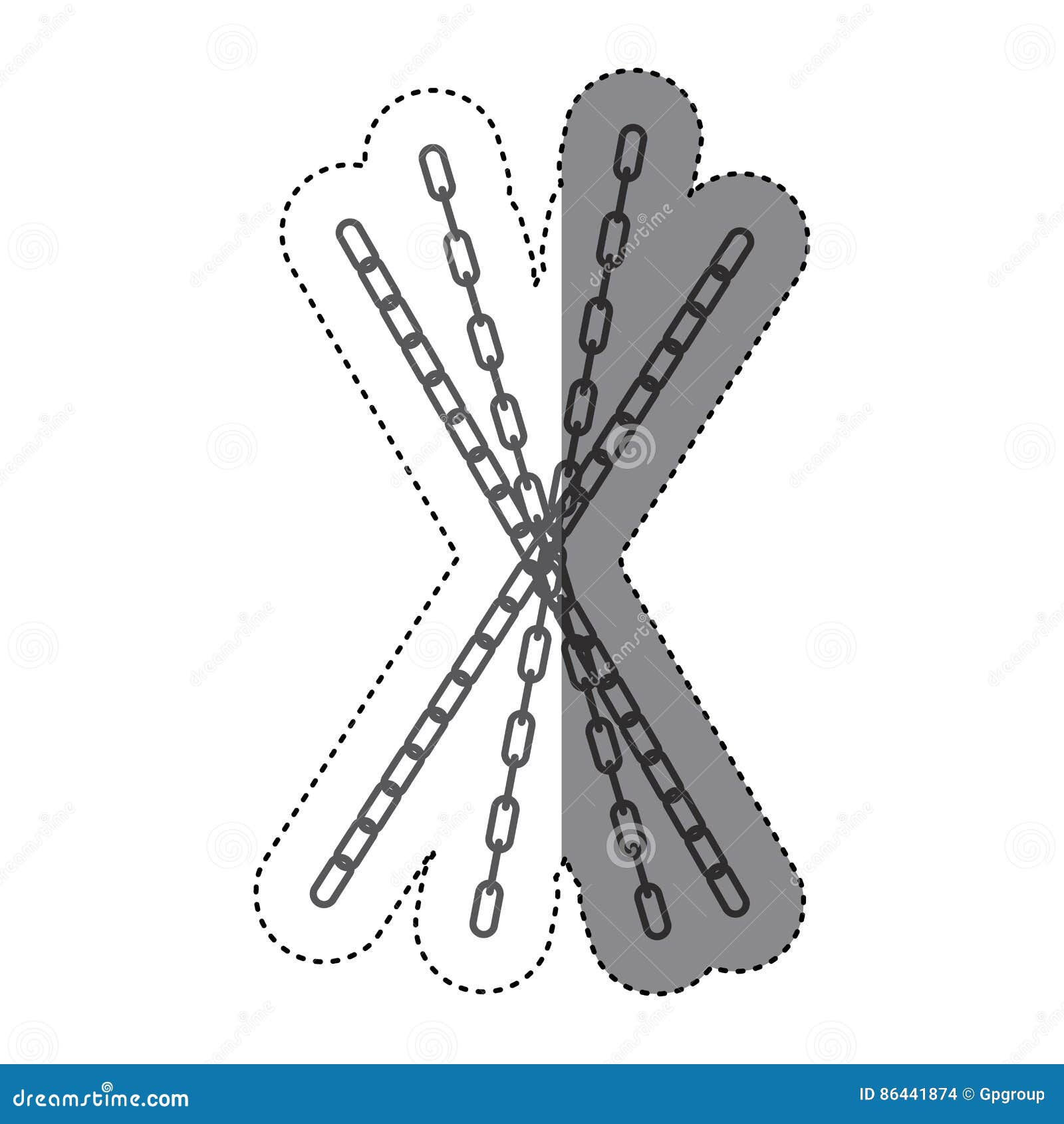 Sticker Silhouette Metal Set Collection Chains Icon Stock Illustration ...