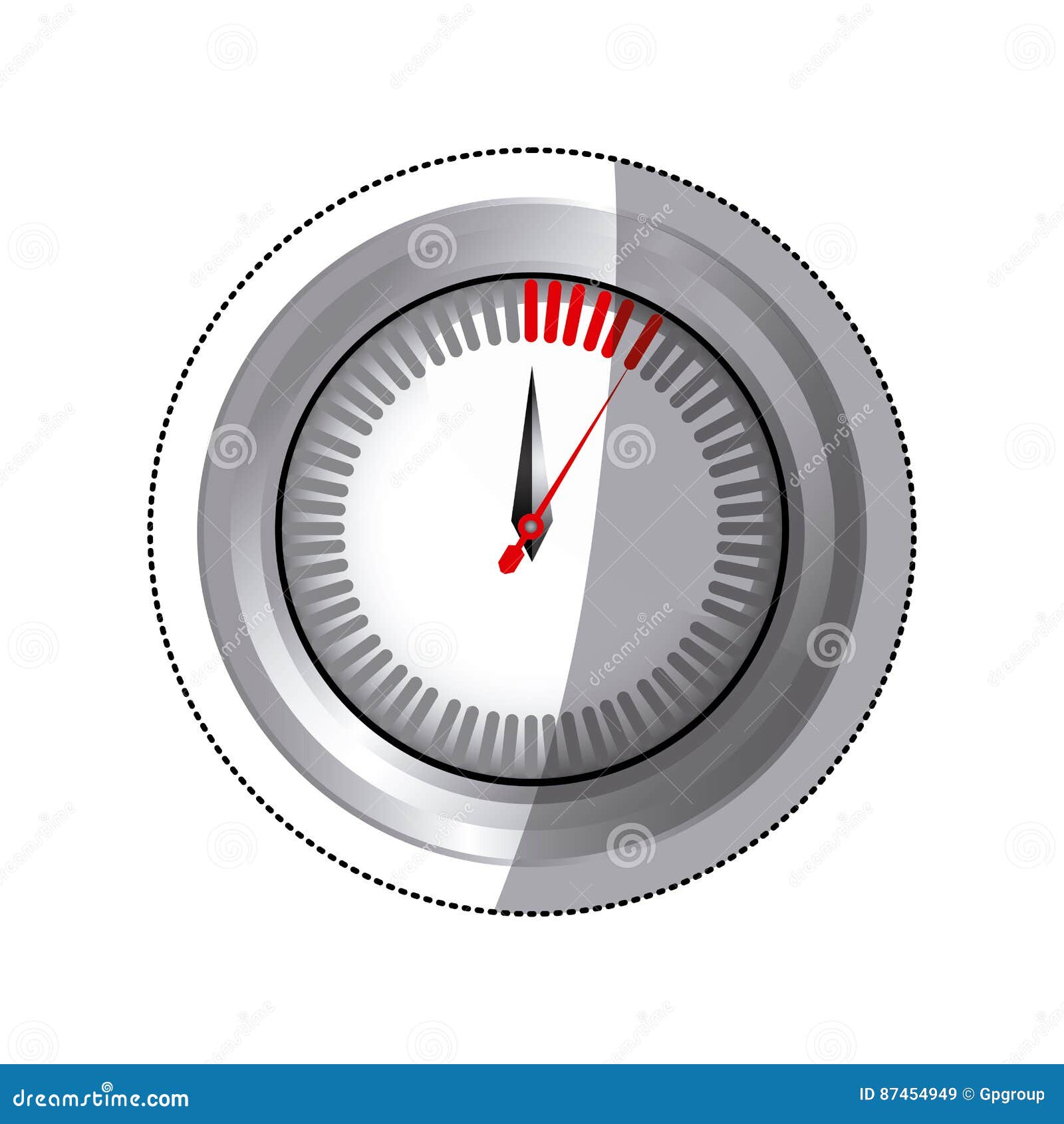 Sticker Silver Screen Chronometer Timer Counter Stock Illustration ...