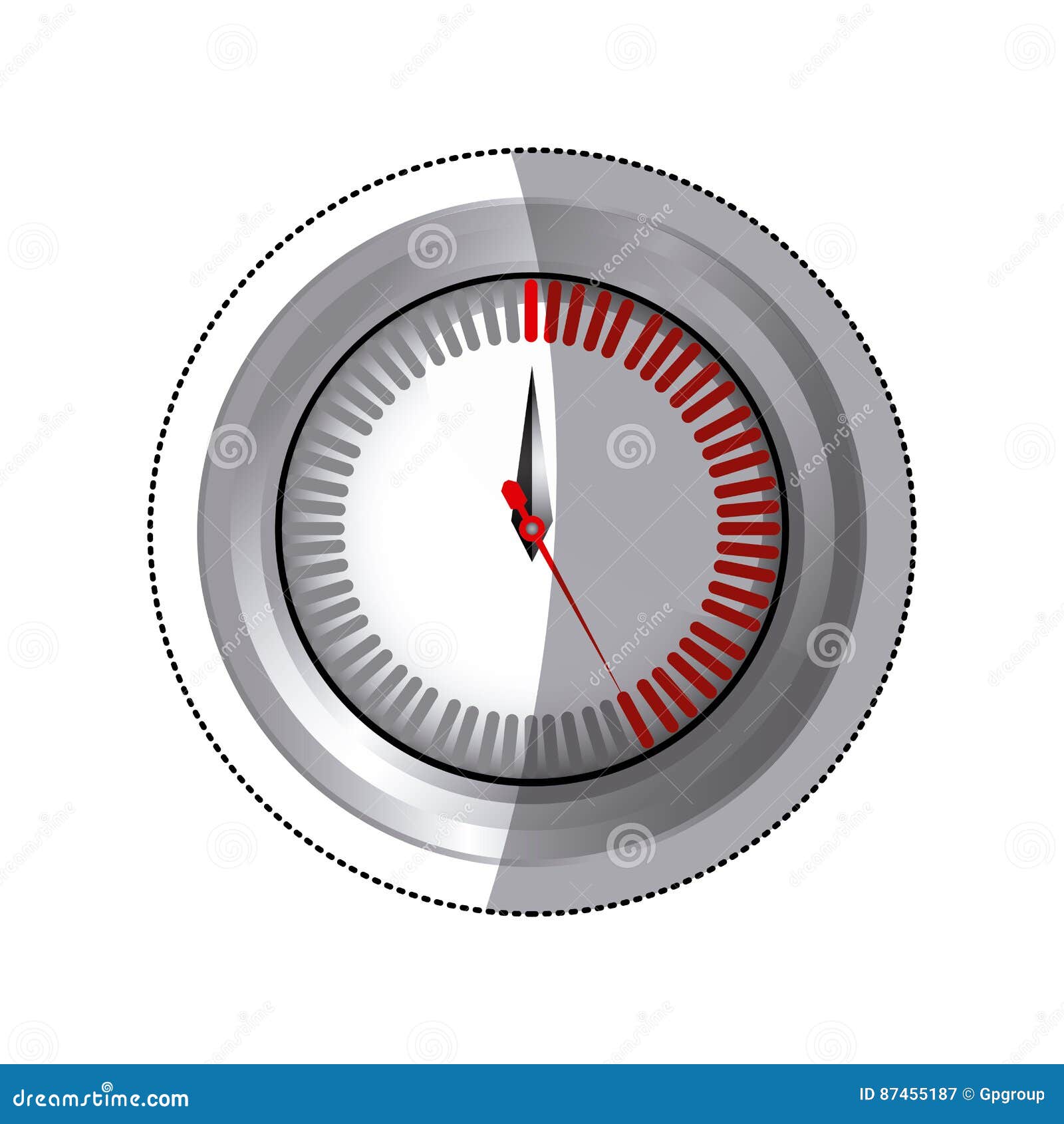 Sticker Silver Screen Timer Counter Stock Illustration - Illustration ...