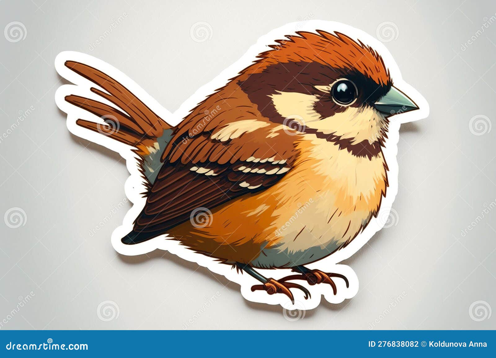 Sticker of Sparrow Bird. Created with Generative AI Technology Stock ...