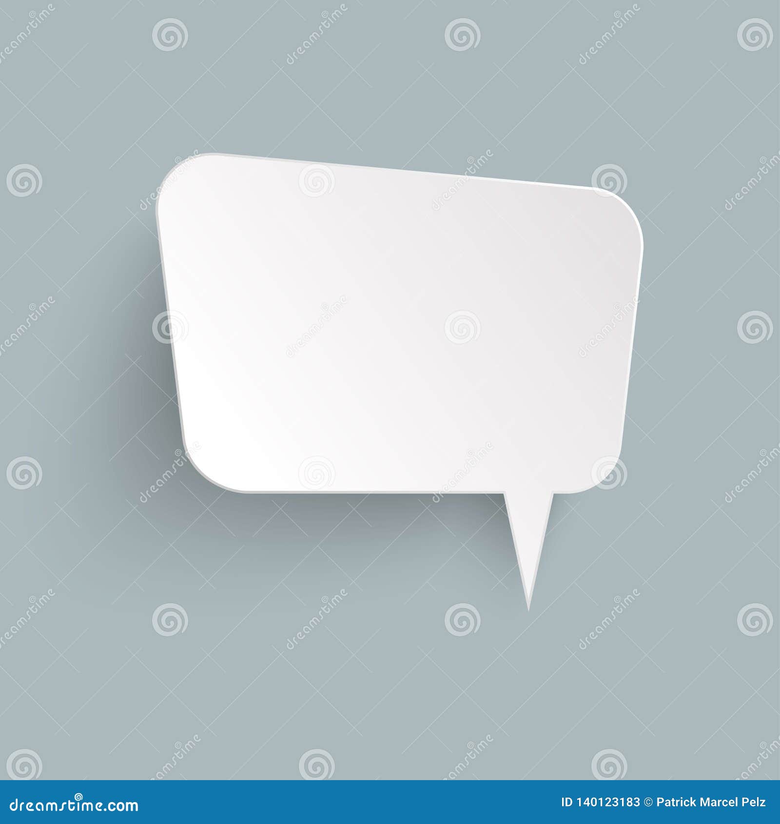 Sticker Speech Bubble with Shadow Stock Vector - Illustration of copy ...