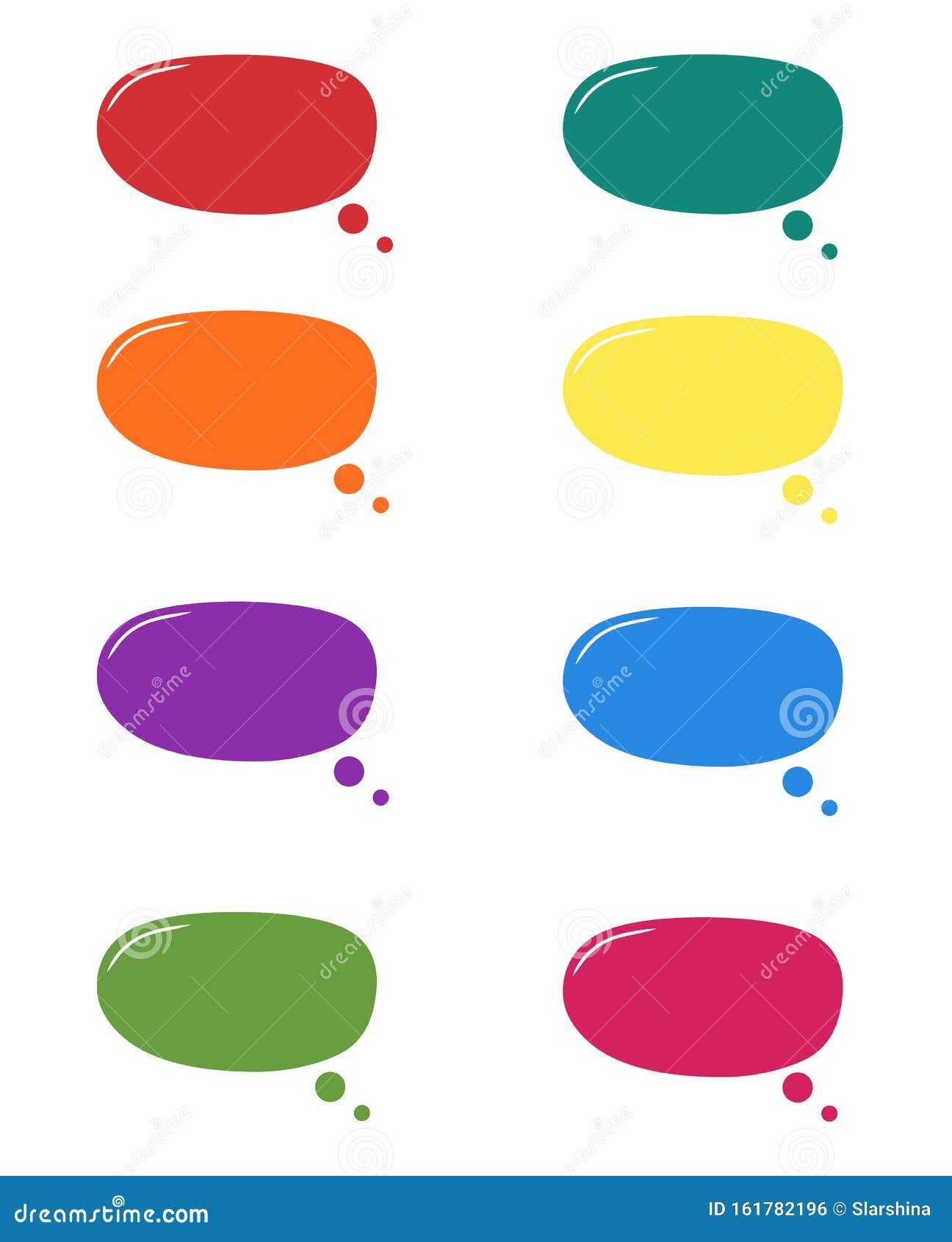 Callouts Set with Different Messages on White Background. Vector ...