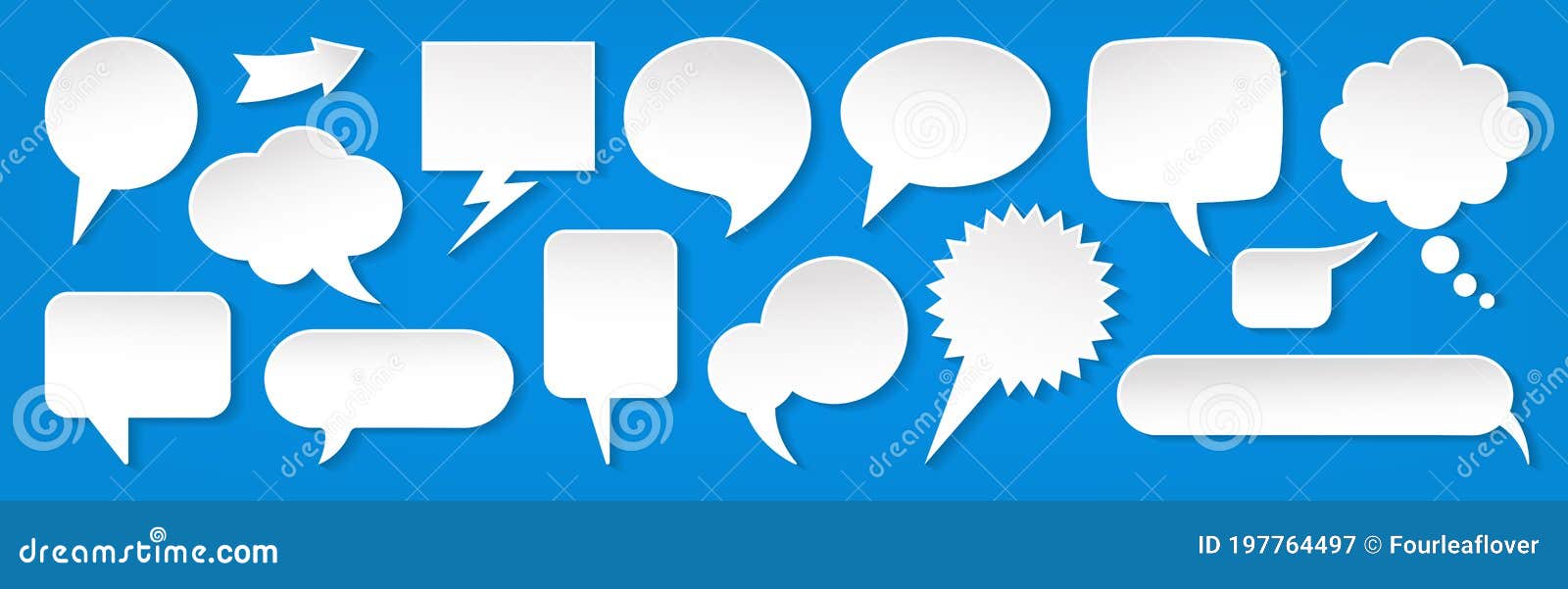 Sticker Speech Bubbles with Shadow Stock Vector - Illustration of ...