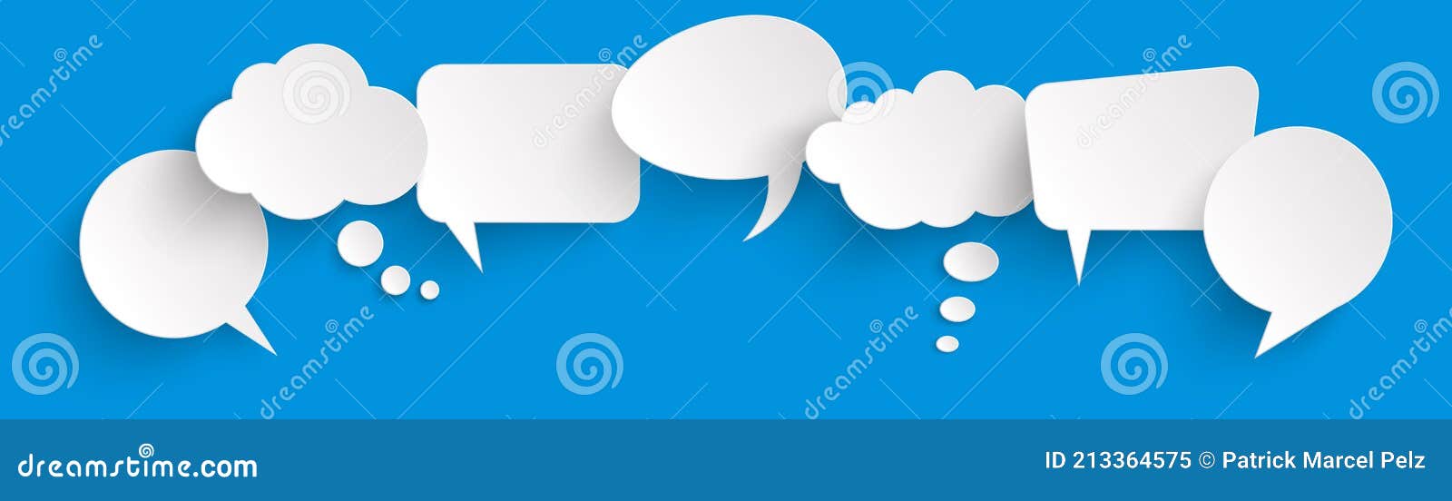 Sticker Speech Bubbles with Shadow Stock Vector - Illustration of ...