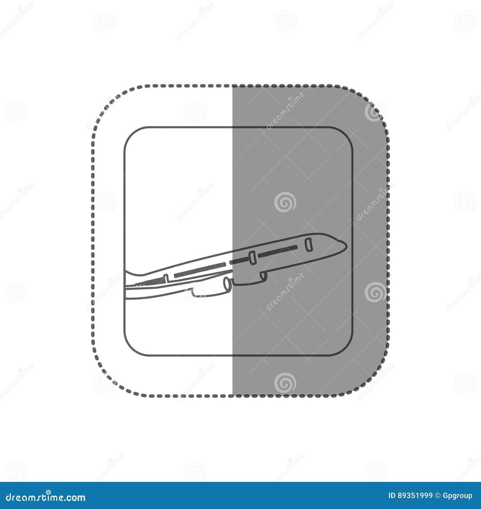 Contour Airplane Logo. Vector Line Illustration For Icons, Web, Apps ...