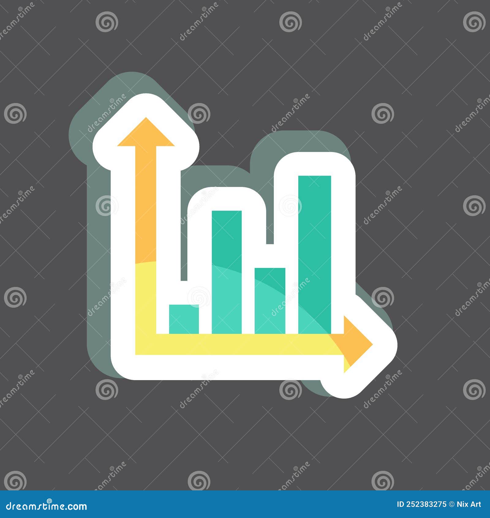 Sticker Statistical Analysis. Suitable for Data Analytics Symbol ...
