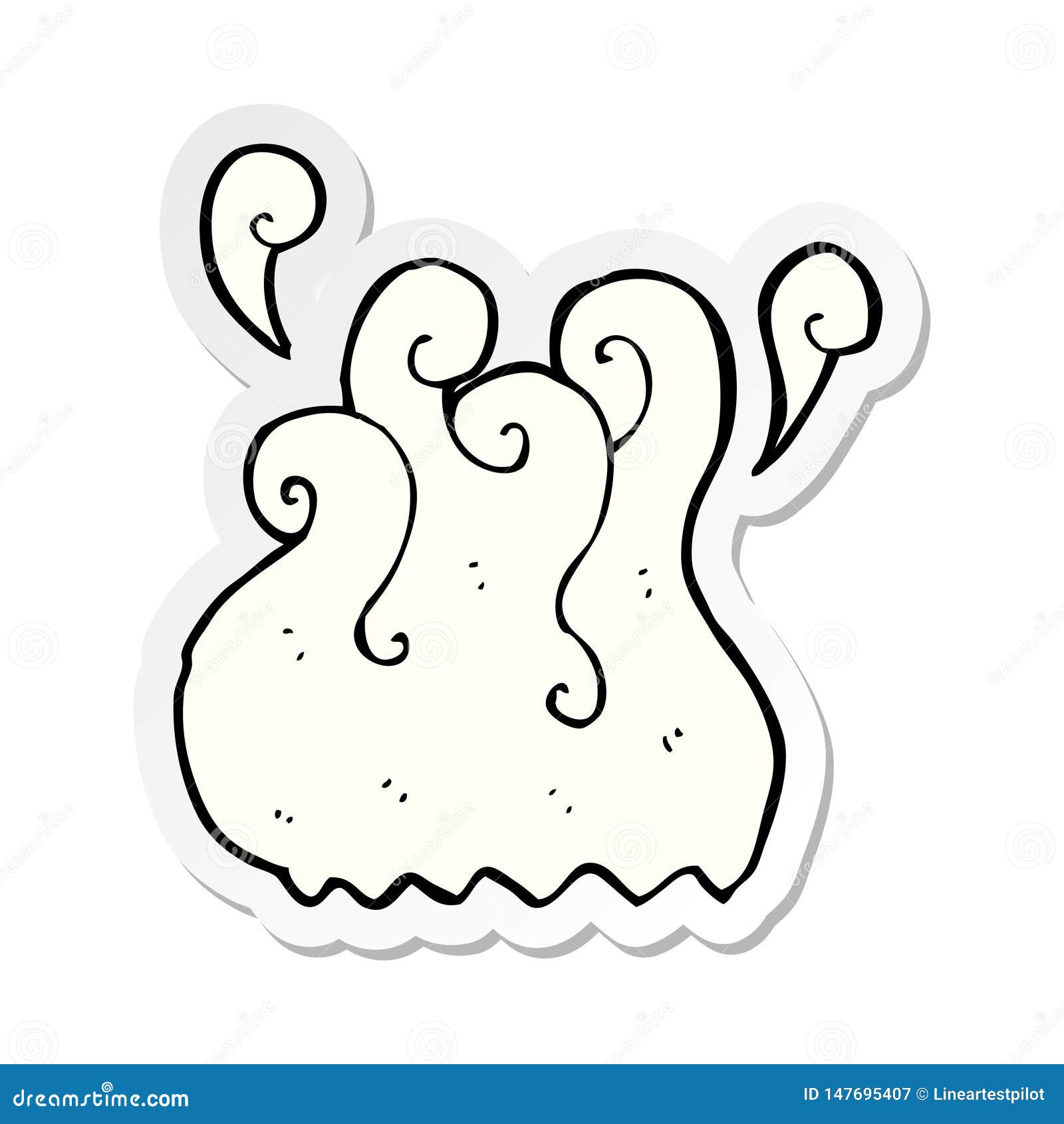 Sticker of a Steam Cartoon Element Stock Vector - Illustration of happy ...