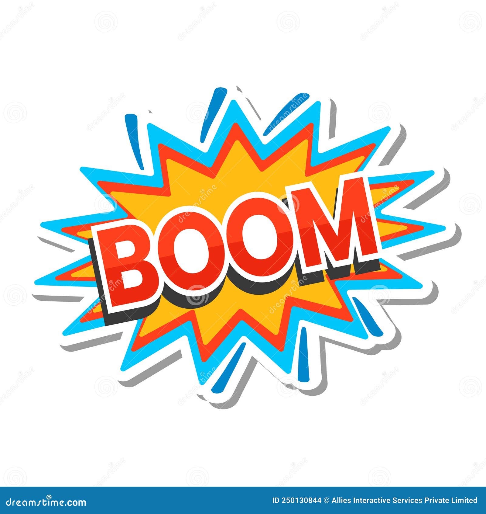 Sticker Style Comic Boom Font on White Stock Illustration ...