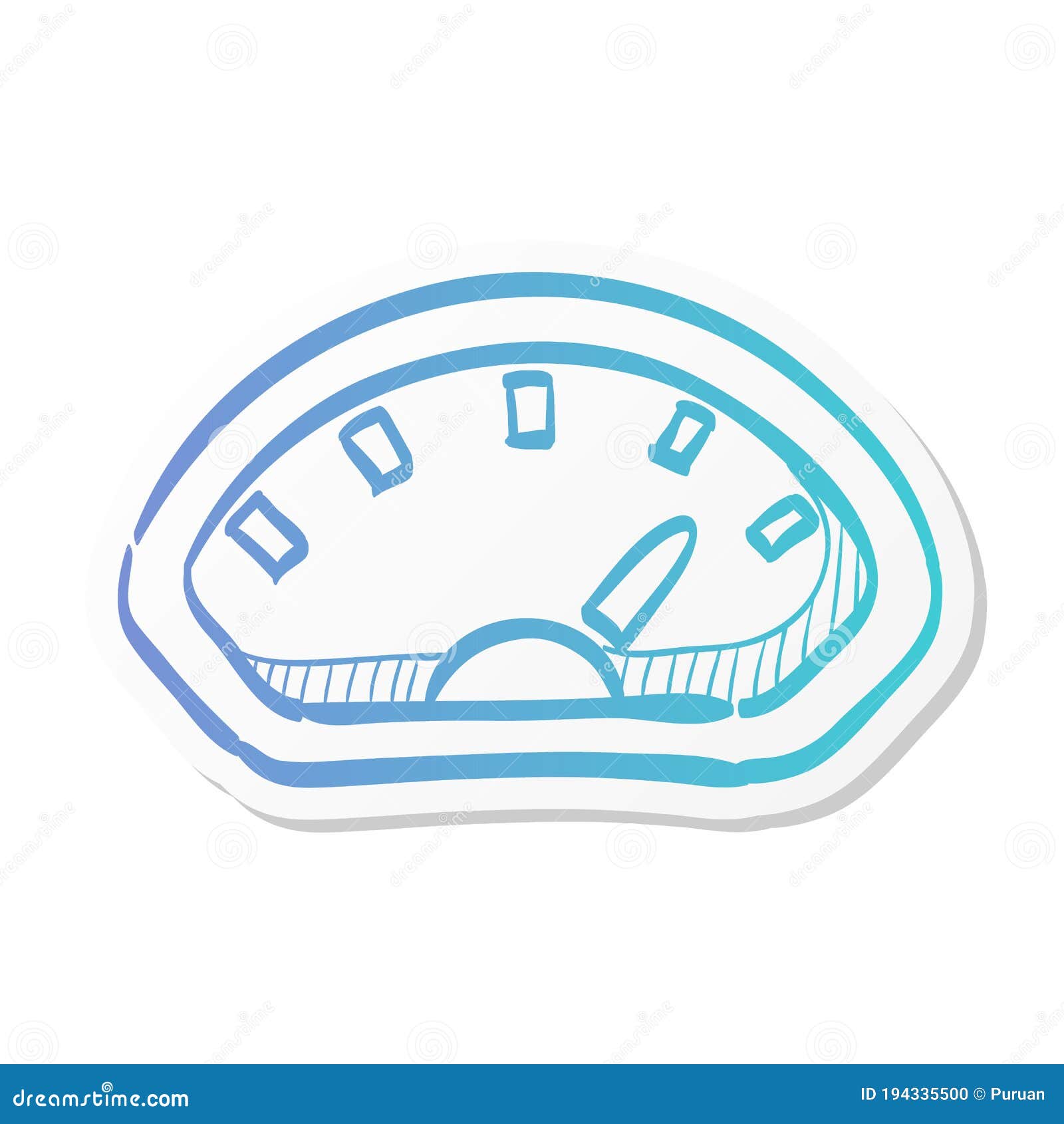 Sticker Style Icon - Dashboard Stock Vector - Illustration of color ...