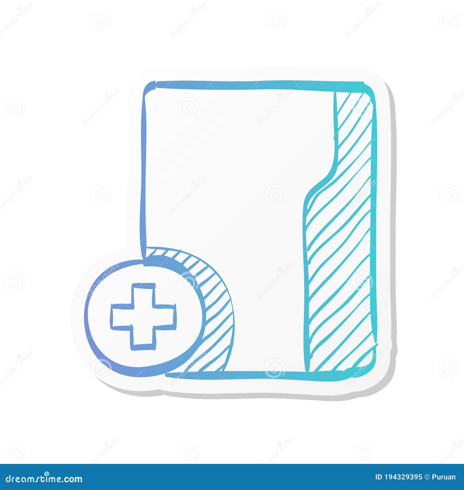 Sticker Style Icon - Folder Stock Vector - Illustration of binder, open ...