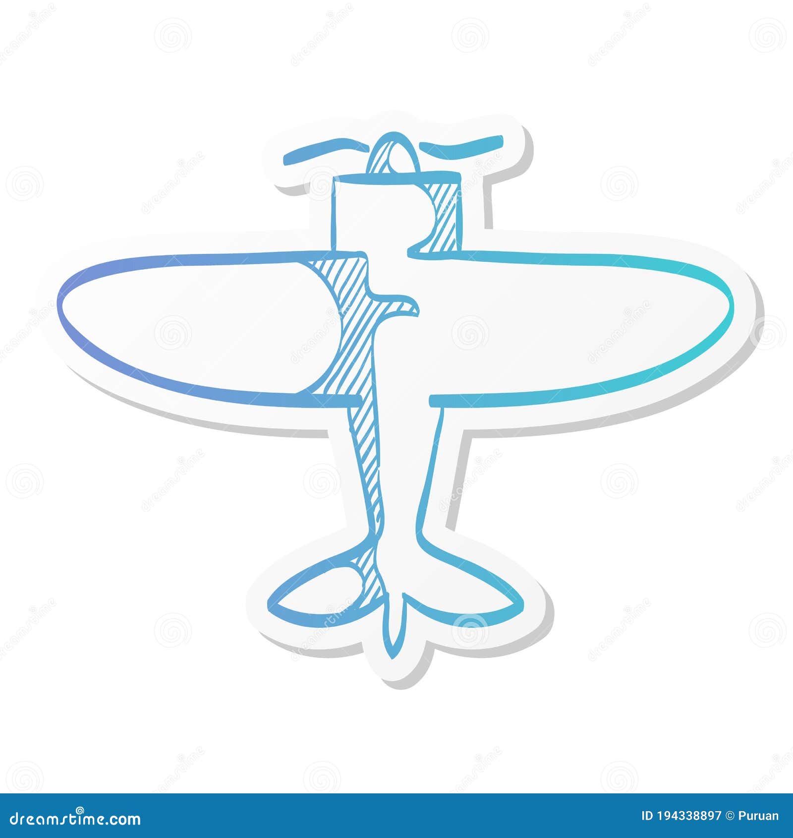 Sticker Style Icon - World War Stock Vector - Illustration of plane ...