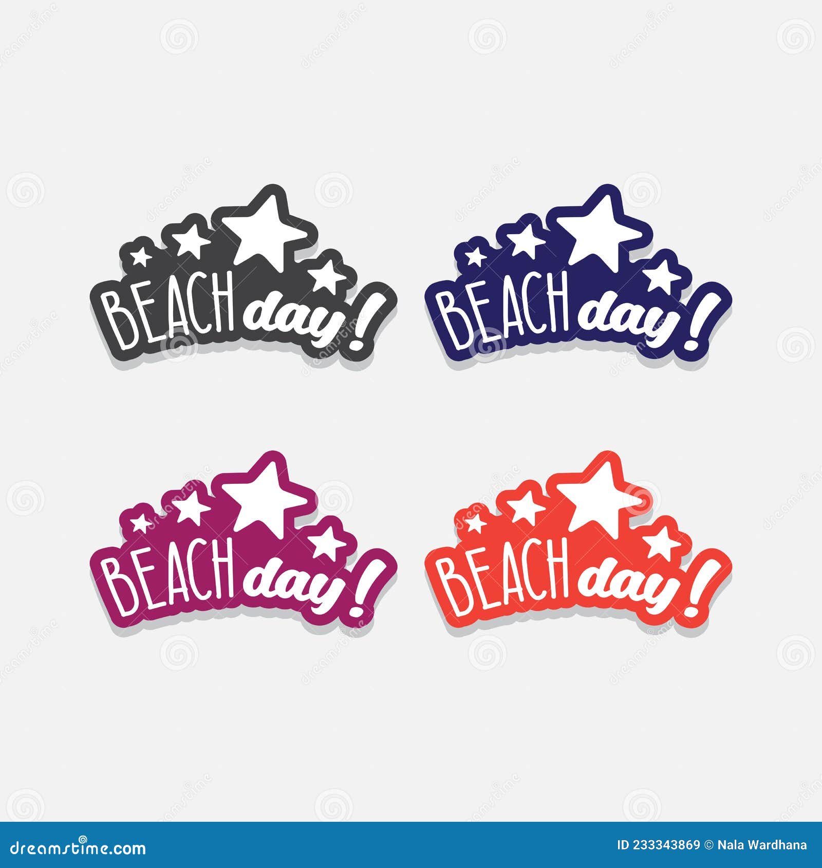 Sticker Svg of Summer Beach Holiday Vector Image Stock Vector ...