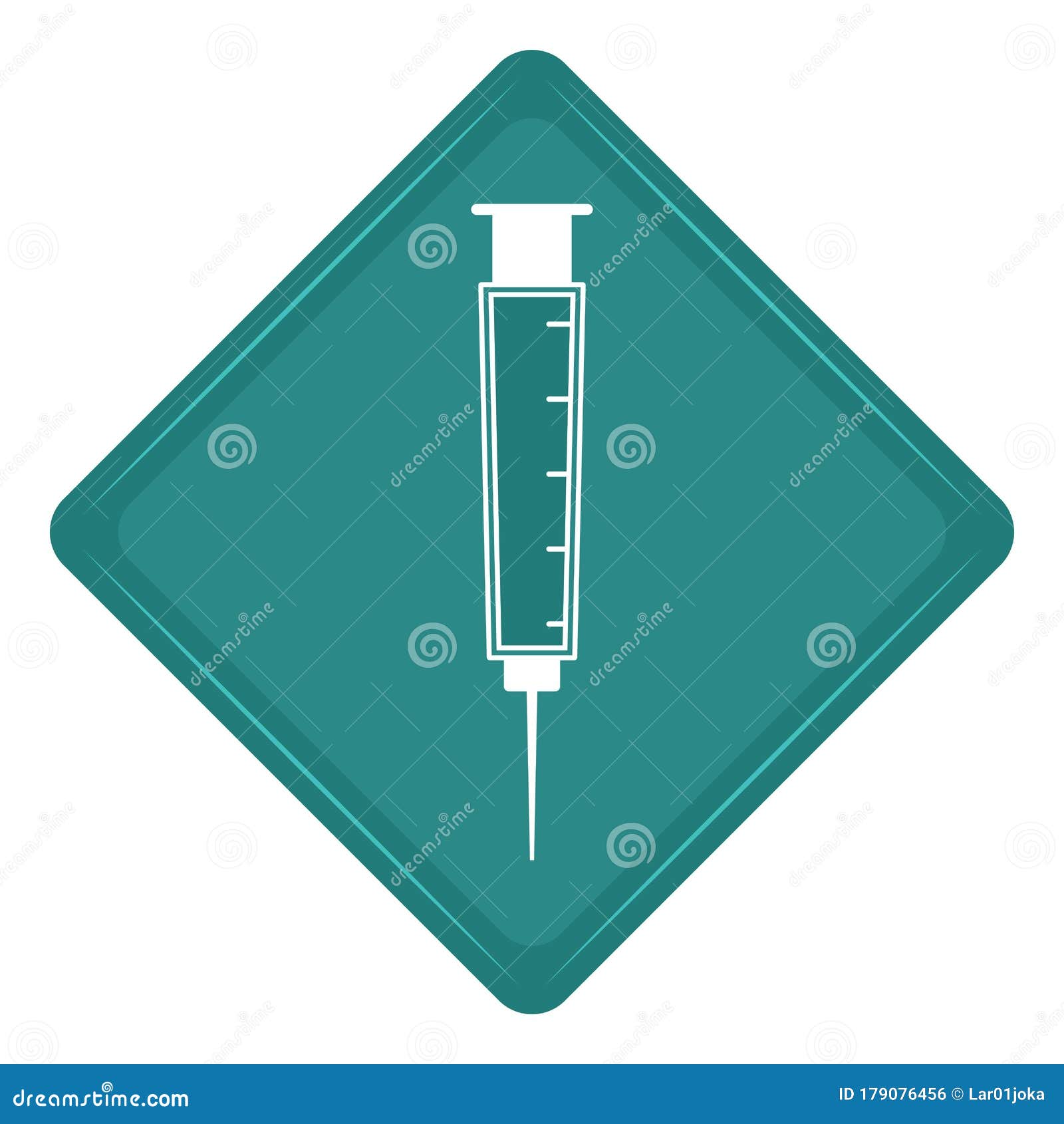 Sticker of a syringe icon stock vector. Illustration of pharmacy ...