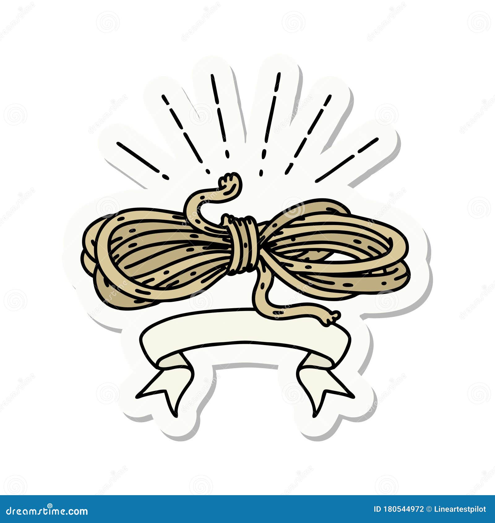 Sticker of Tattoo Style Wound Rope Stock Vector - Illustration of wound ...