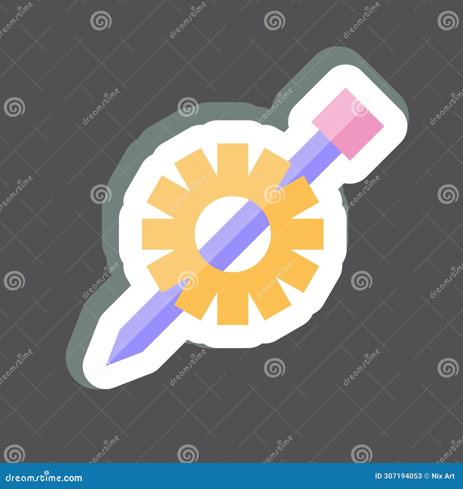 Sticker Tech Resource. Related To Creative Concept Symbol. Simple ...