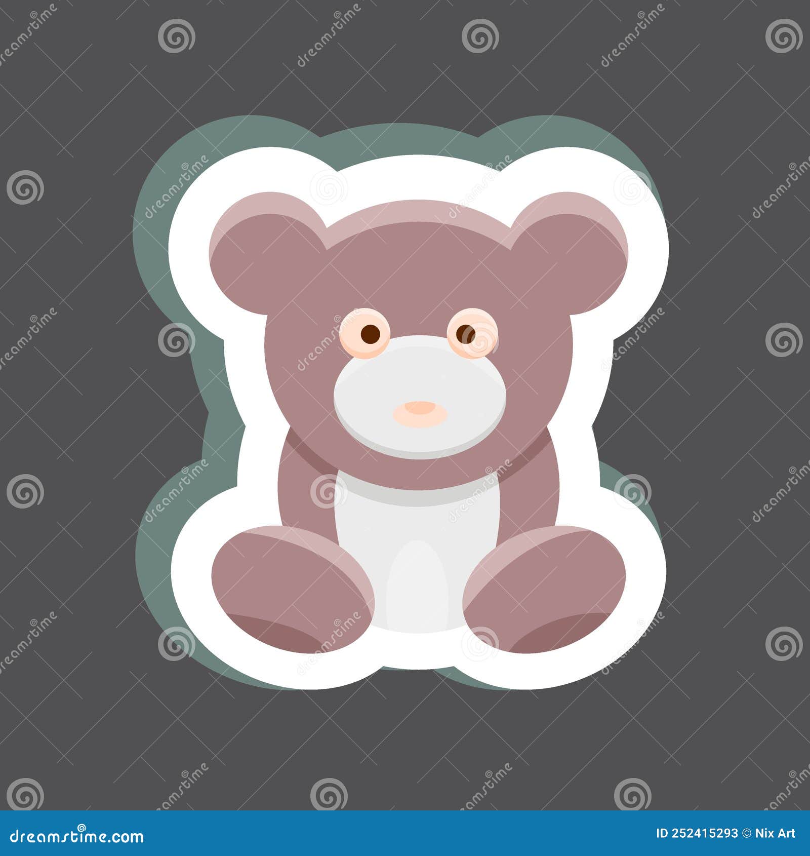 Set Sticker Teddy Bear And Toys. Vector Illustration , Label, Price Tag ...