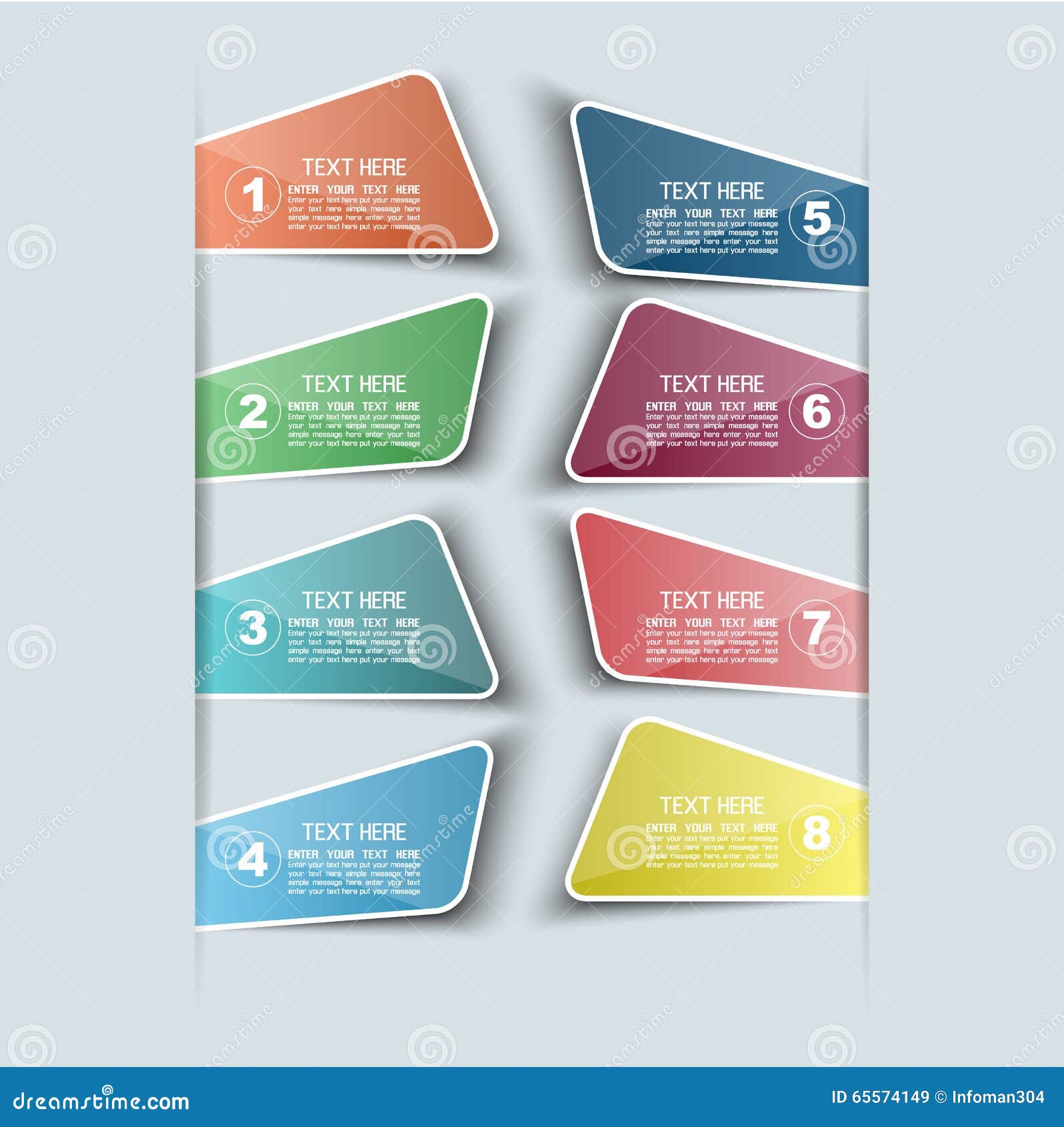 Sticker Template Number Option Stock Vector - Illustration of note ...