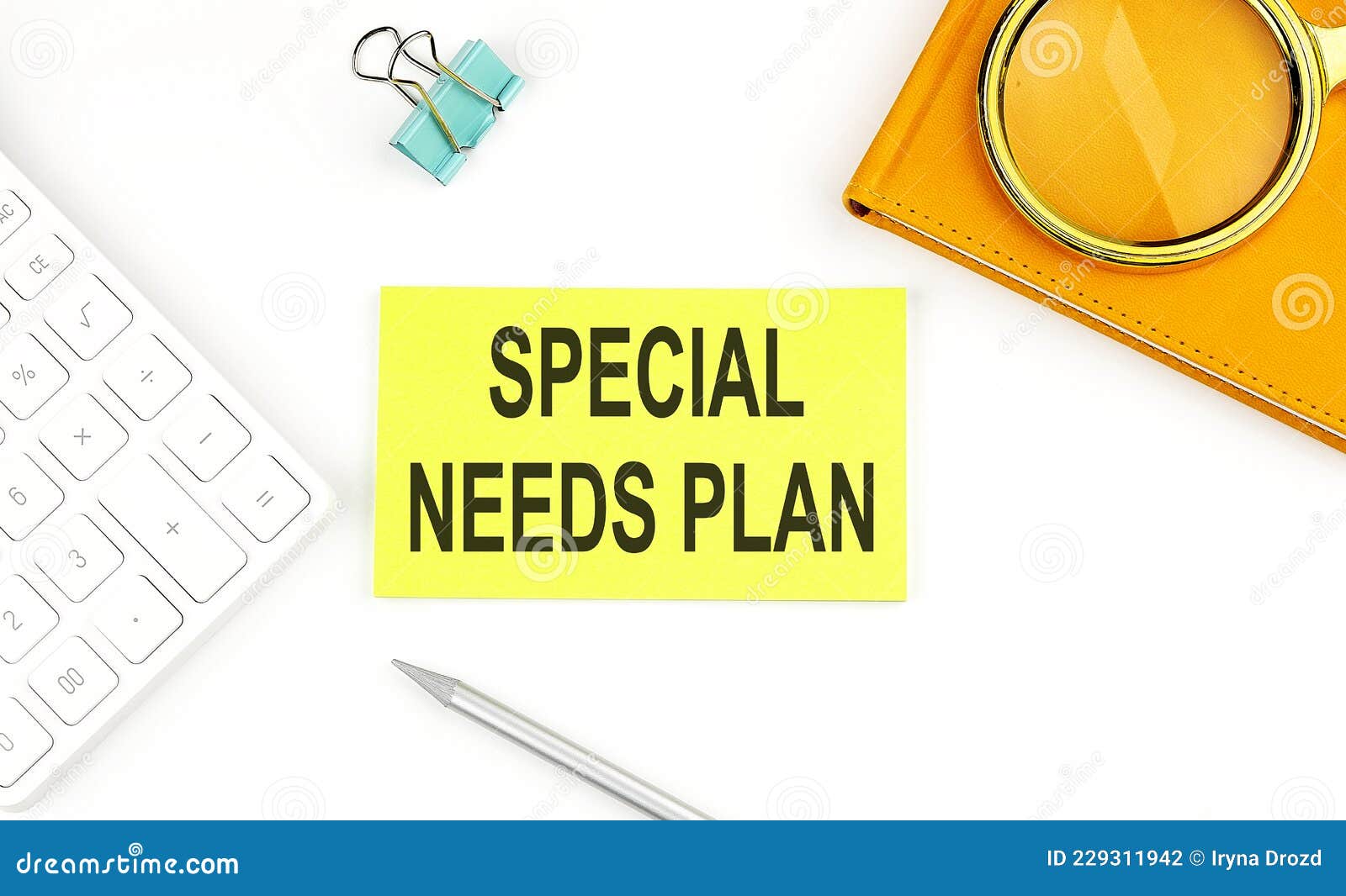 Sticker with the Text SPECIAL NEEDS PLAN on a White Background, Near ...