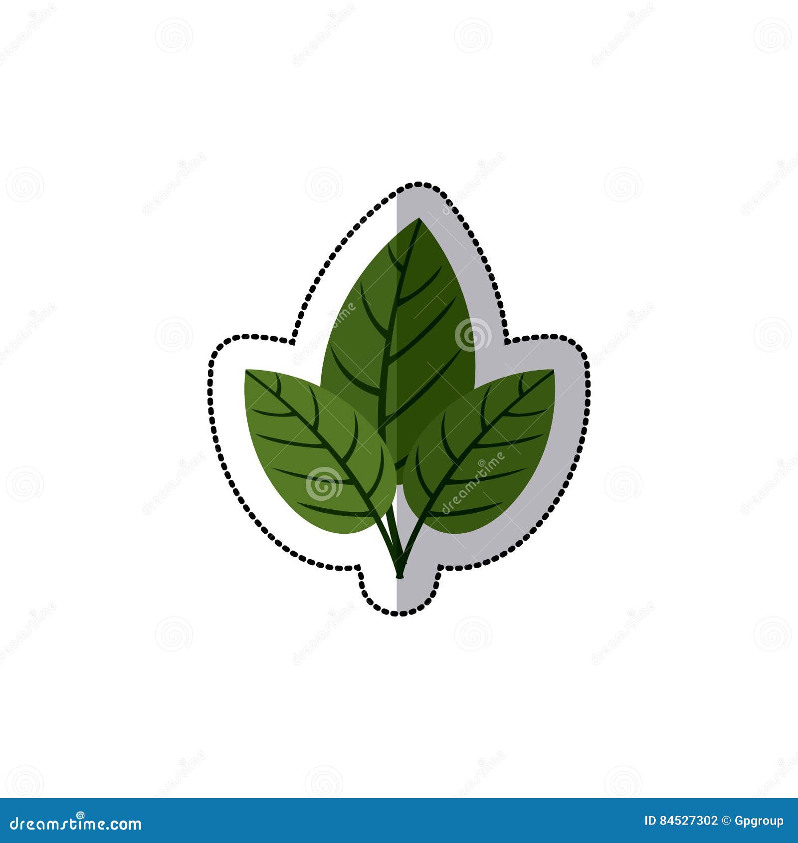 Sticker Ramifications Tree With Stem And Branches Vector Illustration ...