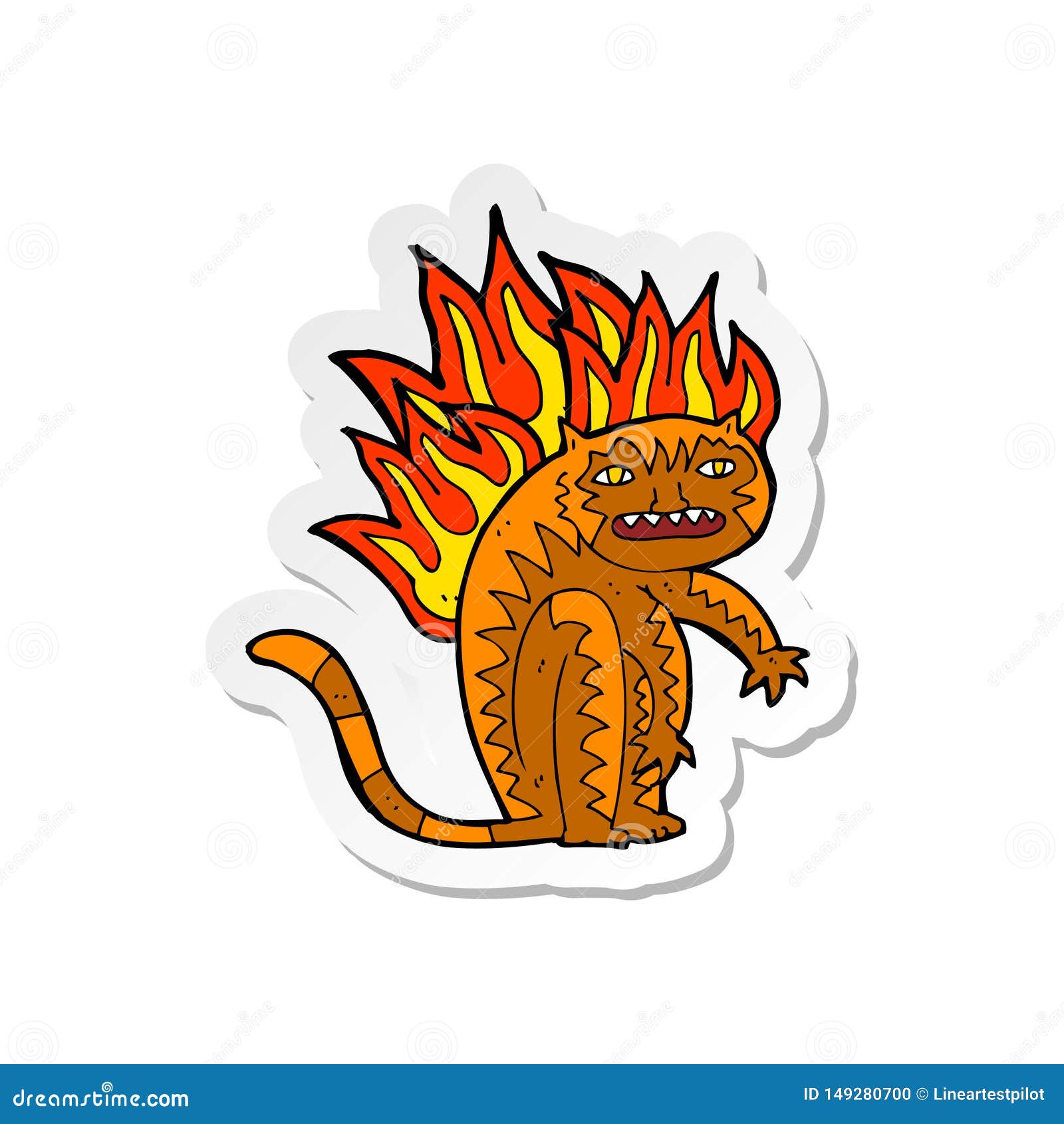 Sticker of a Tiger Tiger Burning Bright Stock Vector - Illustration of ...
