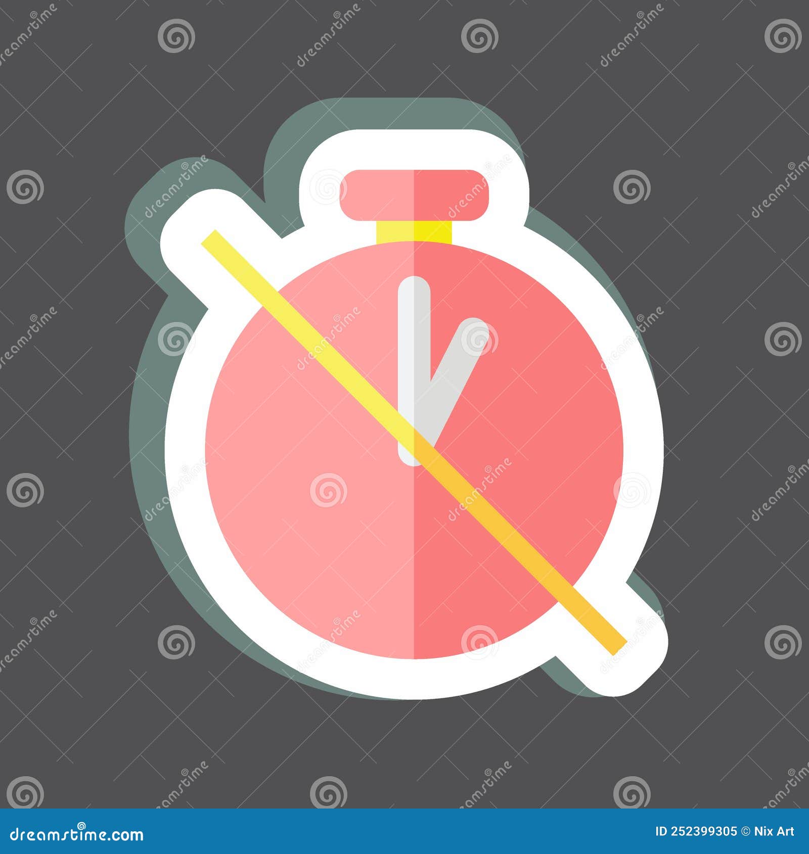 Sticker Timer Off. Suitable for Photo Editing Symbol. Simple Design ...