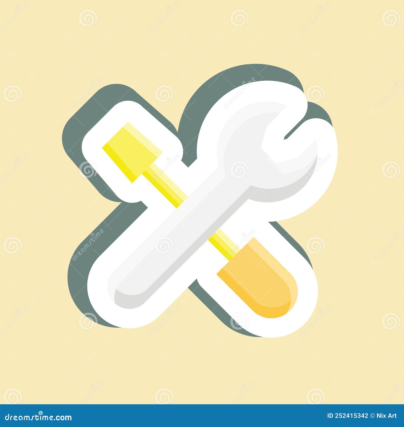 Sticker Tools. Suitable for Building Symbol. Simple Design Editable ...