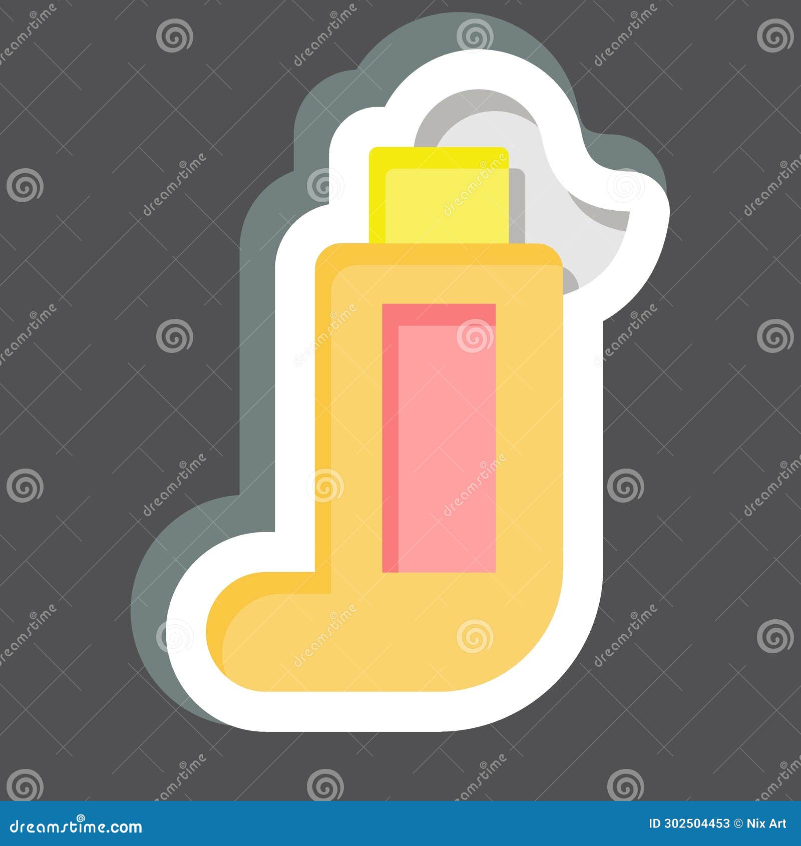 Sticker Toothpaste. Related To Plastic Pollution Symbol. Simple Design ...