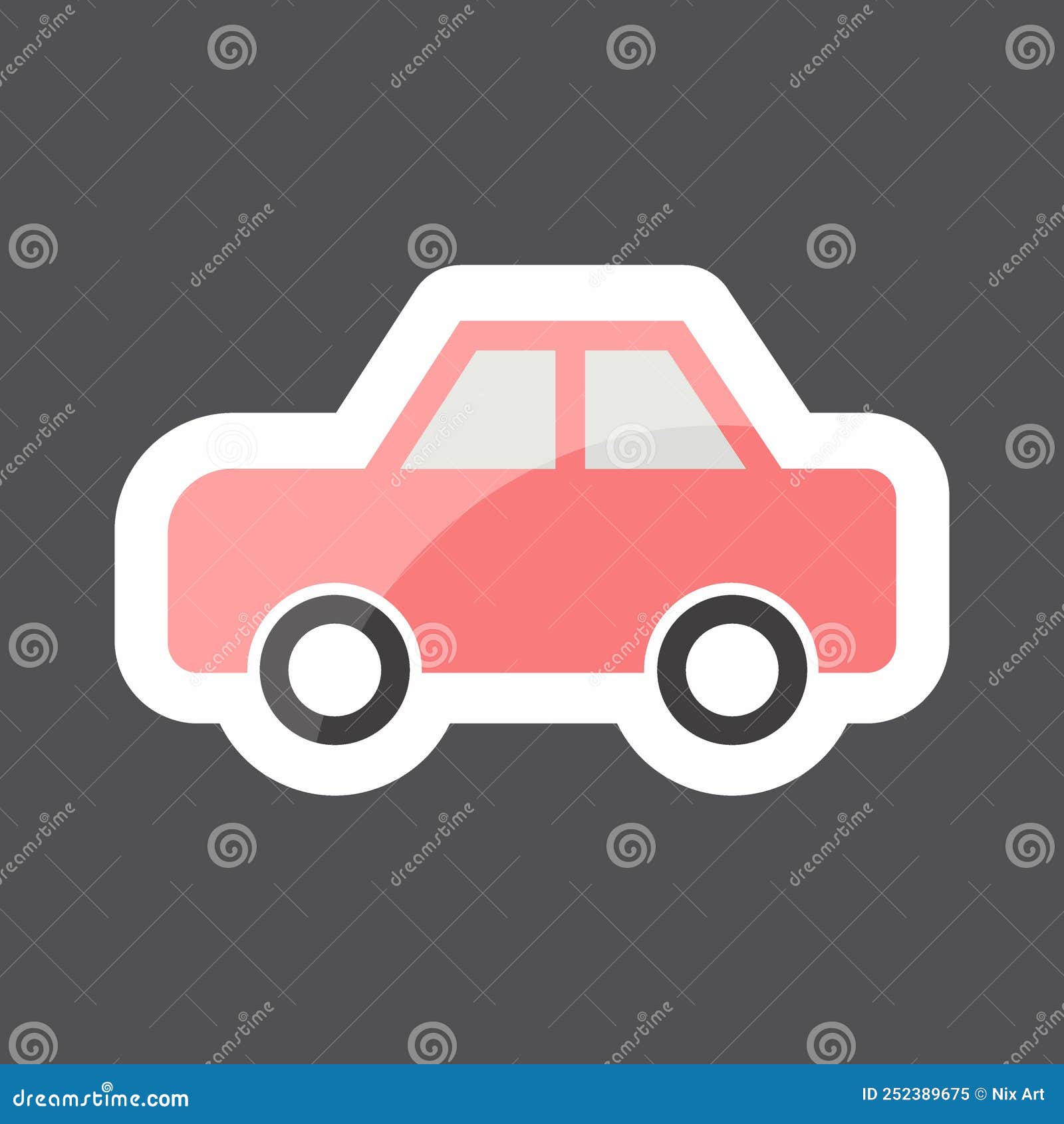 Sticker Toy Car 2. Suitable for Toy Symbol. Simple Design Editable ...