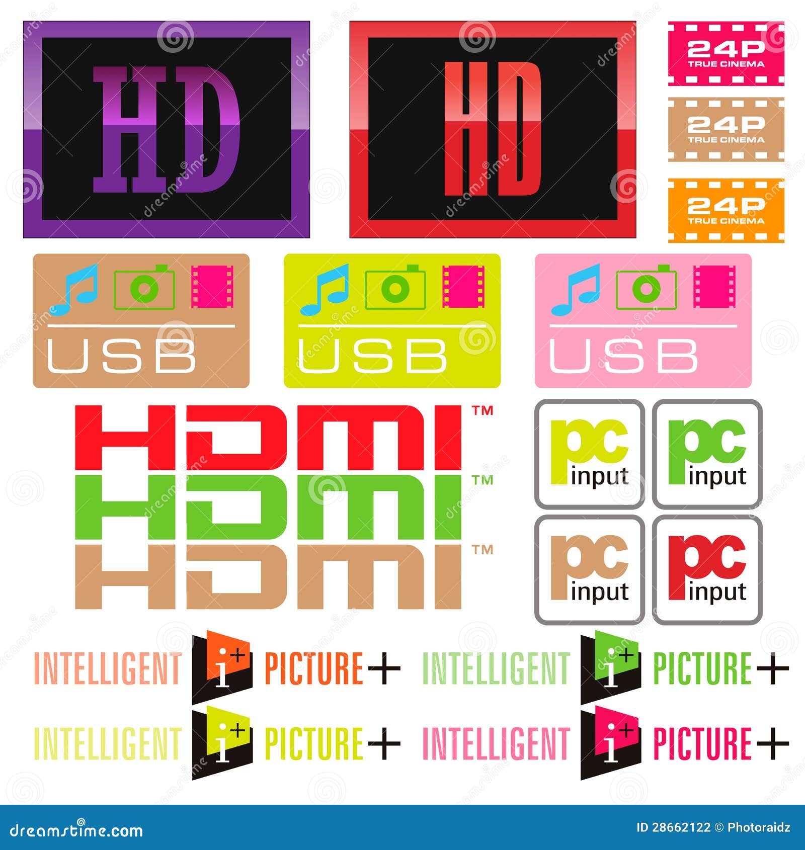 Sticker tv and icon stock illustration. Illustration of internet - 28662122