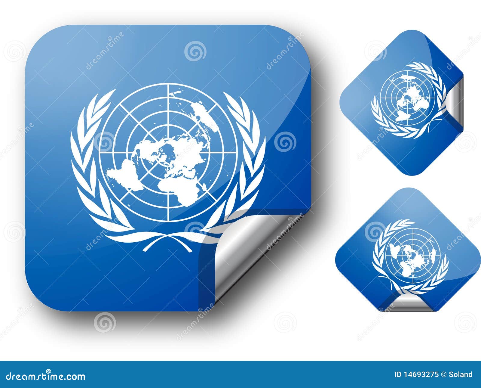 Sticker with UN flag editorial image. Illustration of pattern - 14693275