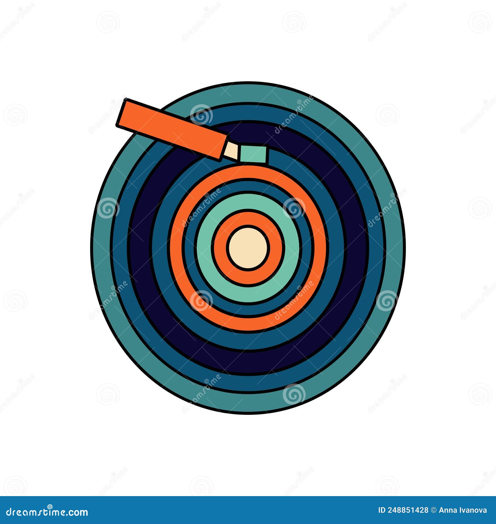 1970 Sticker Vinyl RecordVector Illustration on White Background Stock ...