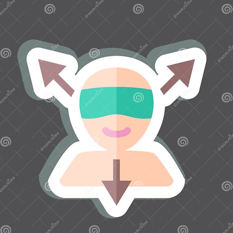Sticker Virtual Reality. Related To 3D Visualization Symbol. Simple ...