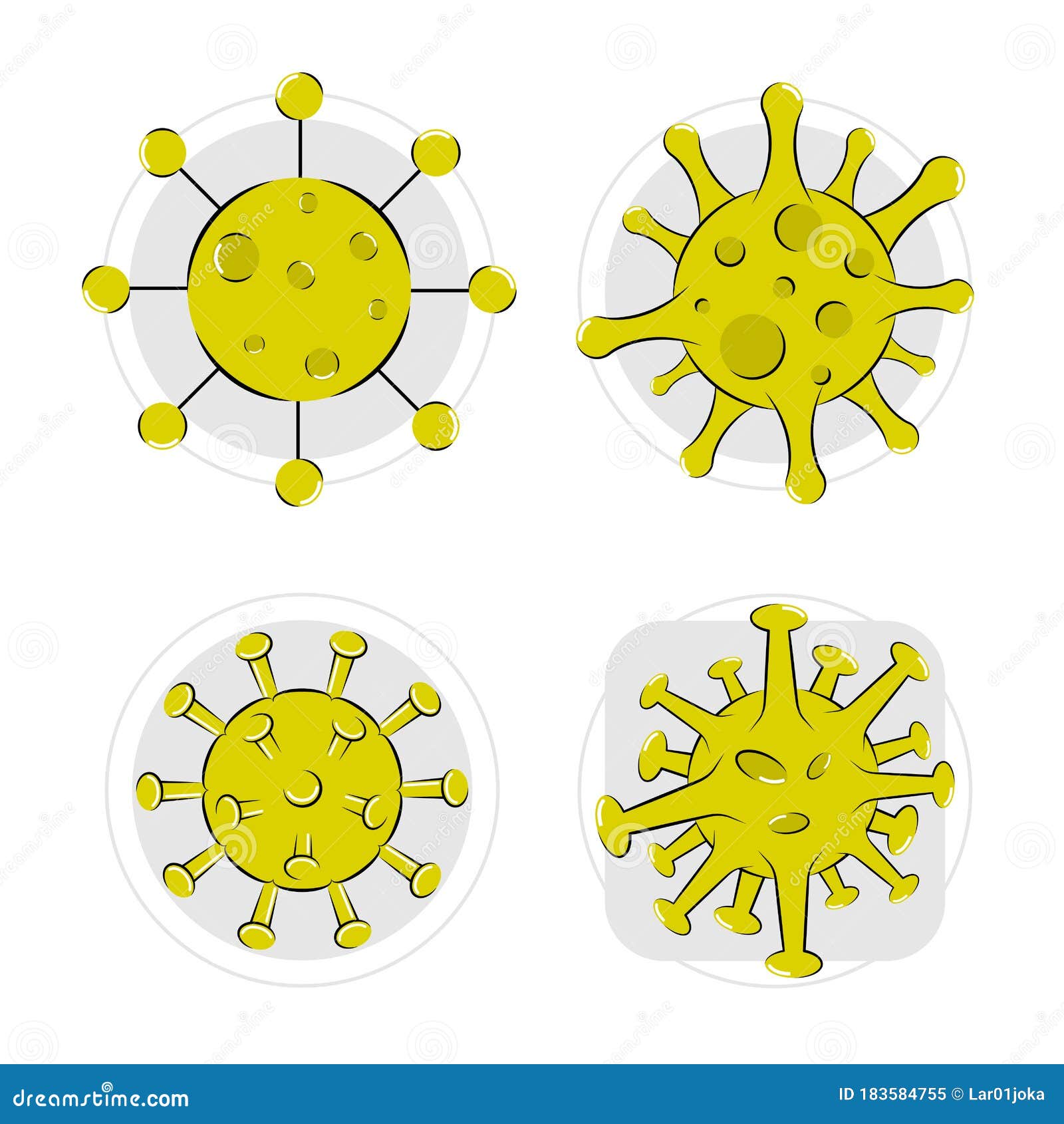 Sticker of a Virus Icon Set Stock Vector - Illustration of sign, health ...