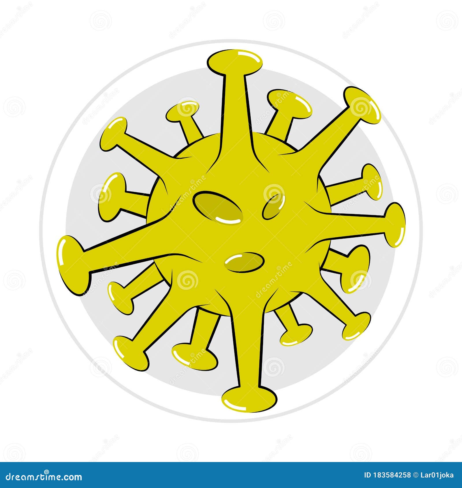 Sticker of a virus icon stock vector. Illustration of safety - 183584258