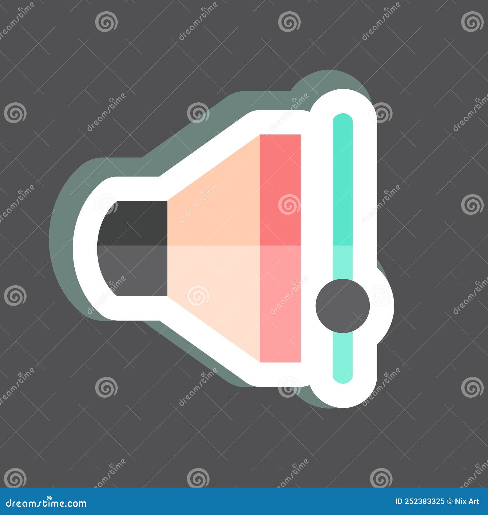 Sticker Volume Control. Suitable for Web Interface Symbol. Simple ...