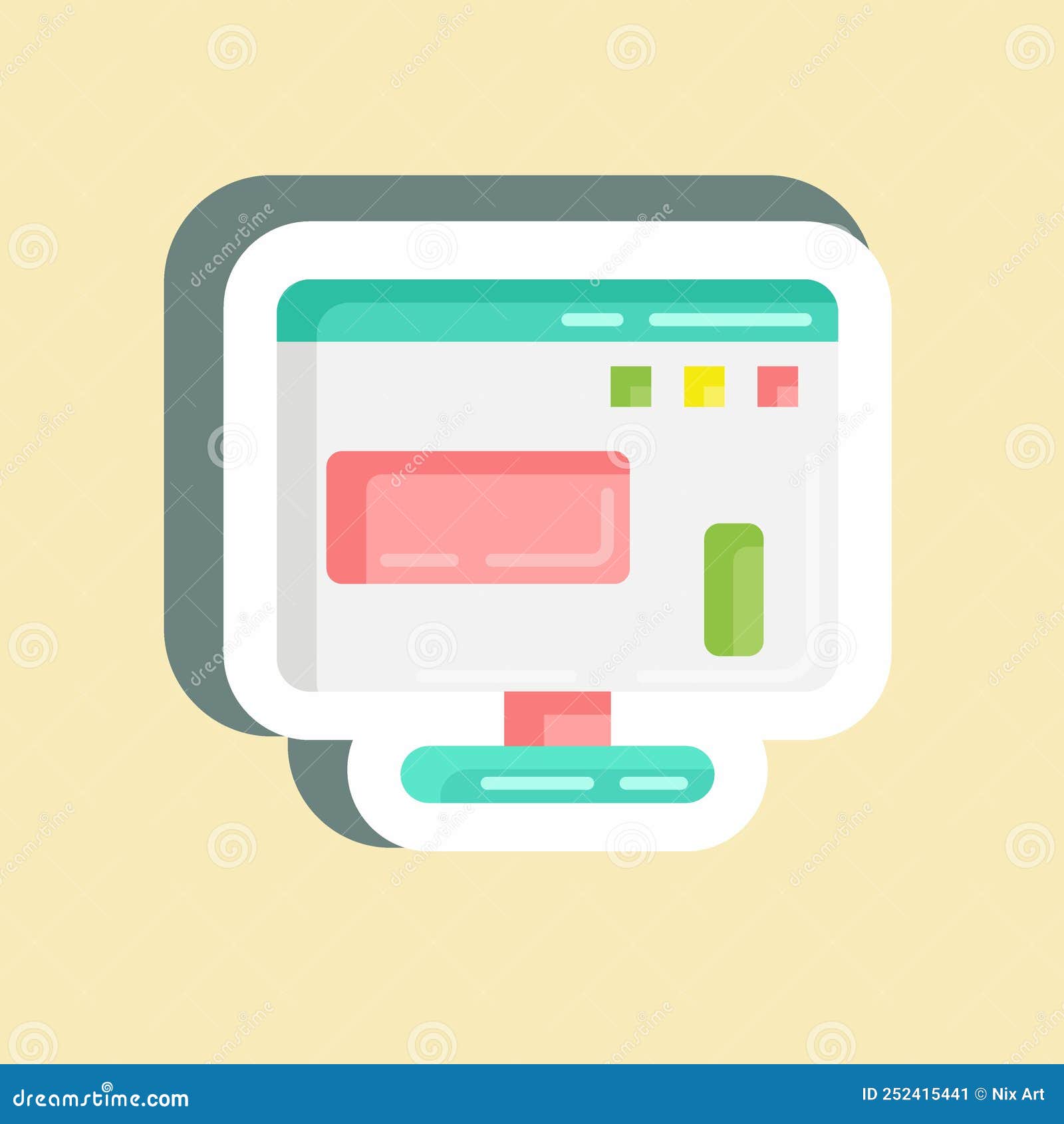 Sticker Website. Suitable for Branding Symbol. Simple Design Editable ...