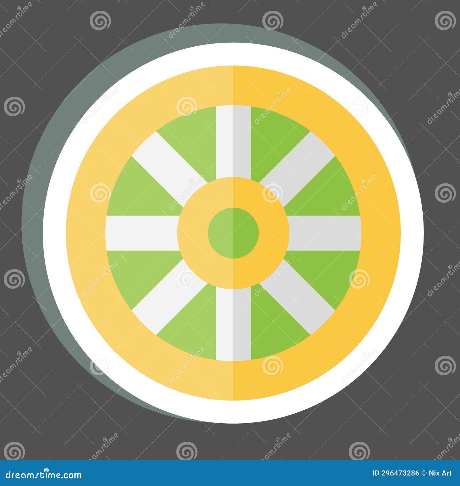 Sticker Wheel. Related To Celtic Symbol. Simple Design Editable Stock ...