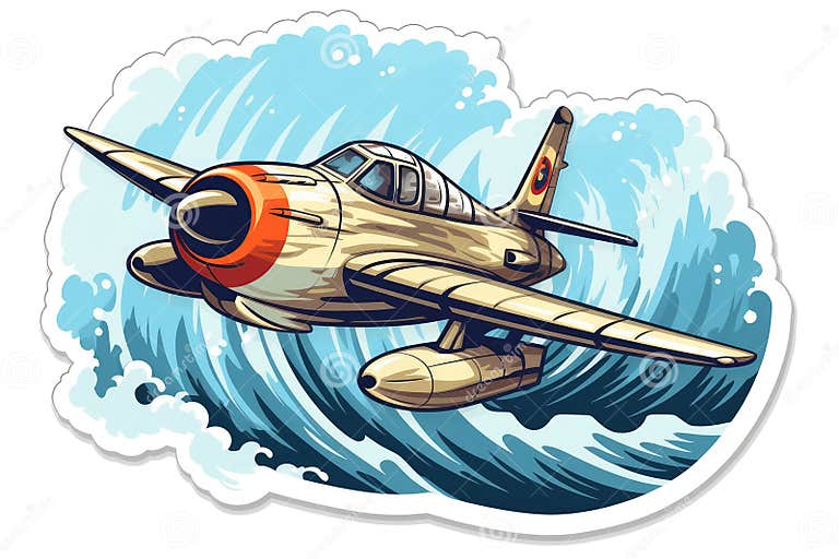 Sticker on White Background Typhoon. Generative AI Stock Illustration ...