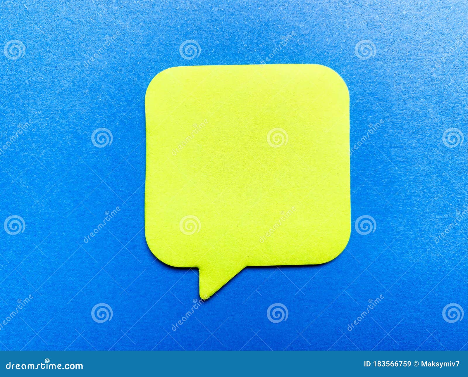 Sticker Whith Empty Space for Text on Blue Wall Stock Image - Image of ...