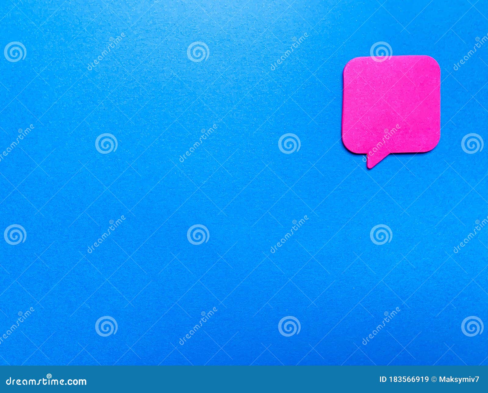 Sticker Whith Empty Space for Text on Blue Wall Stock Image - Image of ...