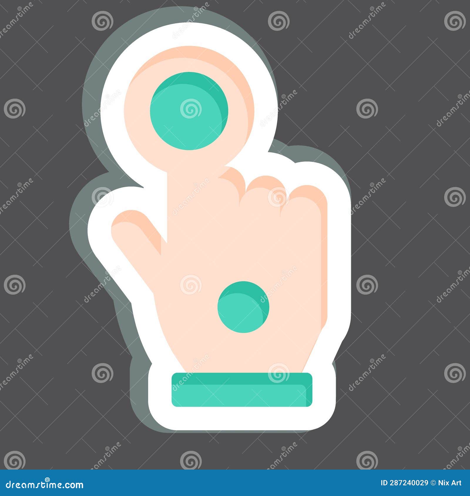 Sticker Wired Glove. Related To 3D Visualization Symbol. Simple Design ...