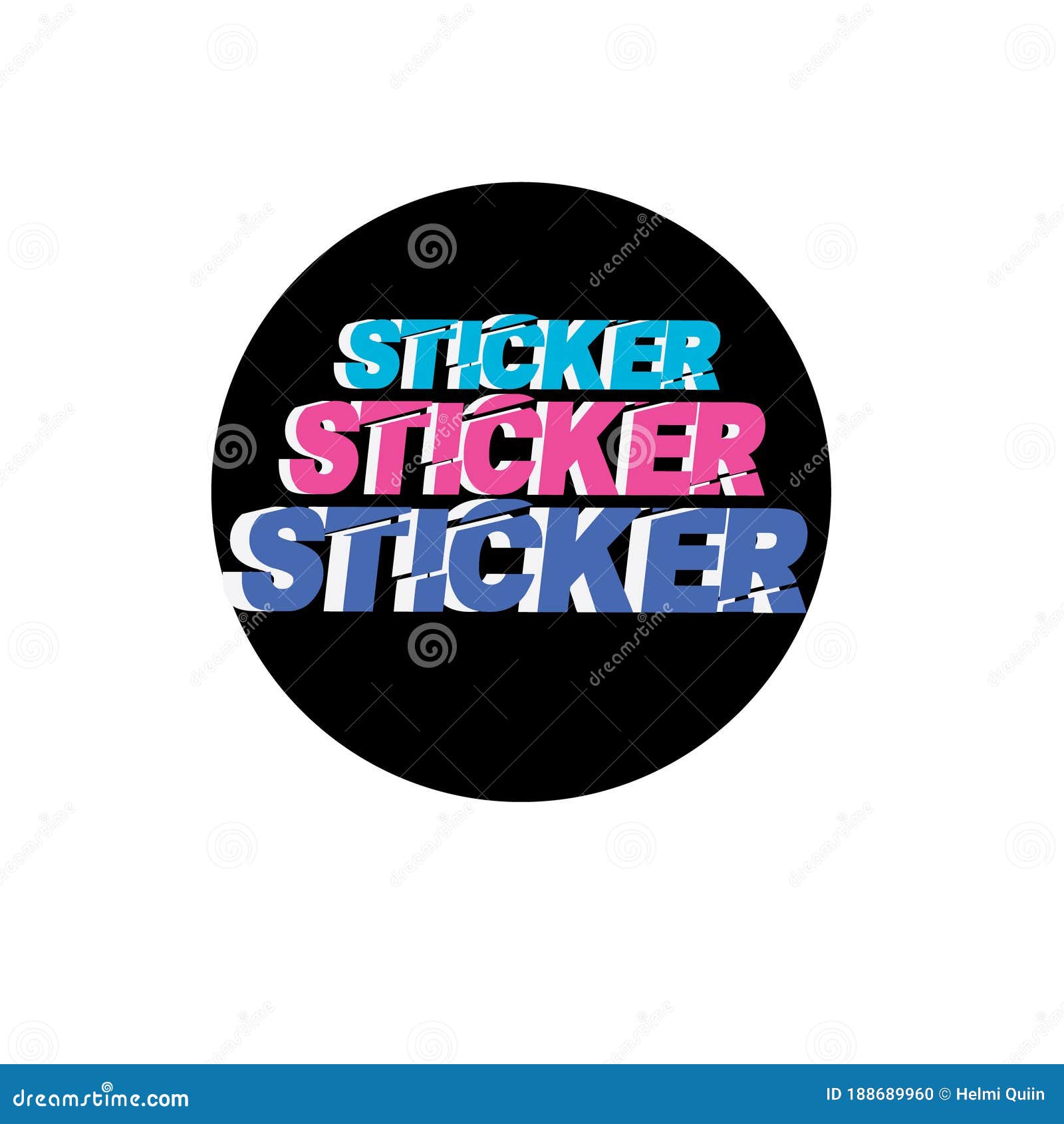 Sticker Design Logo stock vector. Illustration of card - 188689960